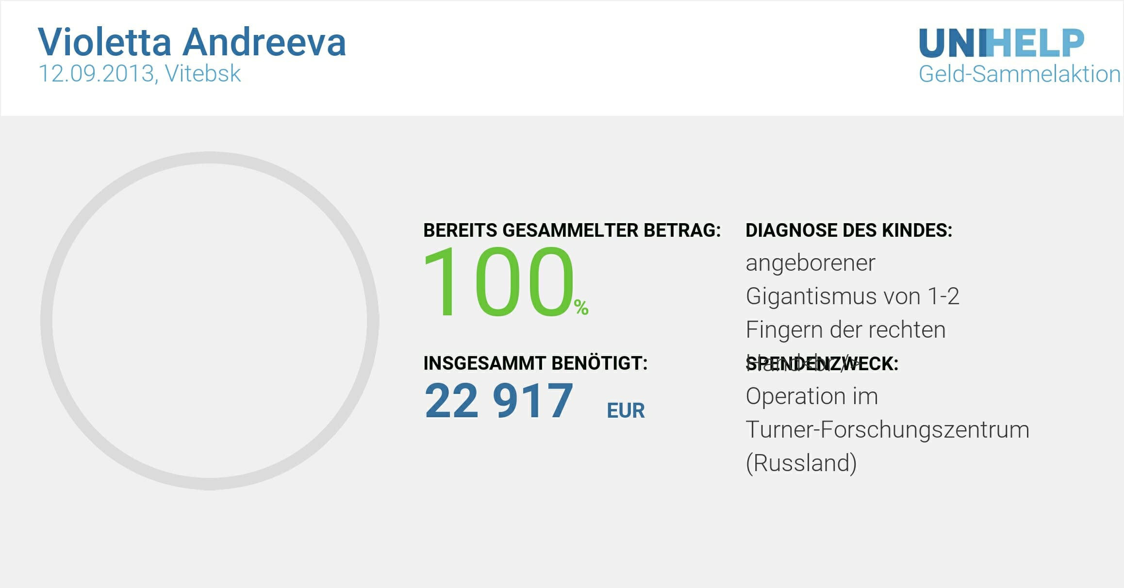 Violetta Andreeva - Wie kann man Geld überweisen? - Gemeinnütziger Verein UNIHELP e.V.